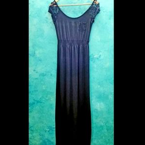 American Rag | Dresses | Nwot Stunning Maxi Black Dress With Lace ...
